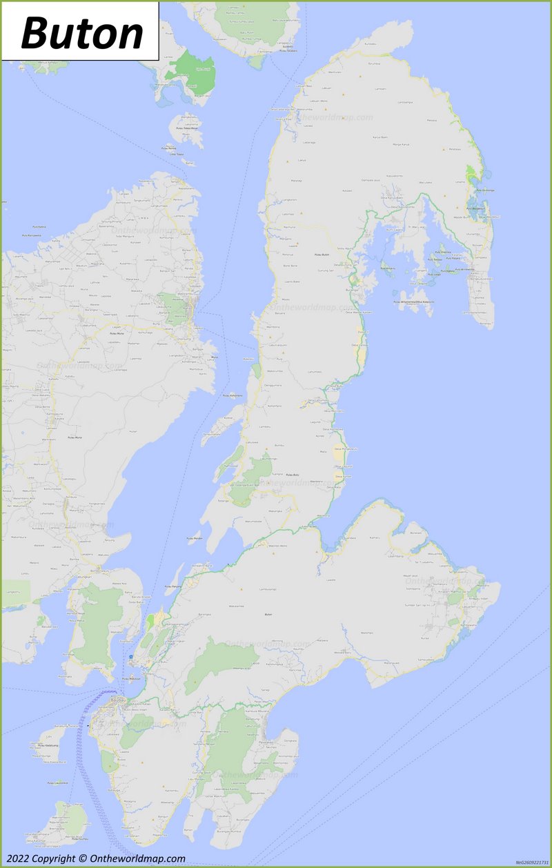 Buton Island Map | Indonesia | Discover Buton Island (Butung, Boeton ...