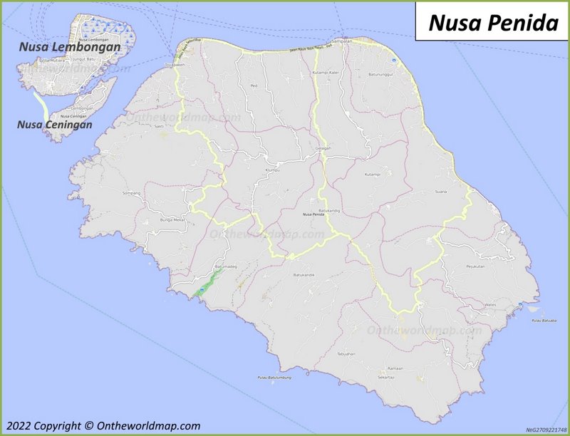Nusa Penida Map | Indonesia | Discover Nusa Penida with Detailed Maps