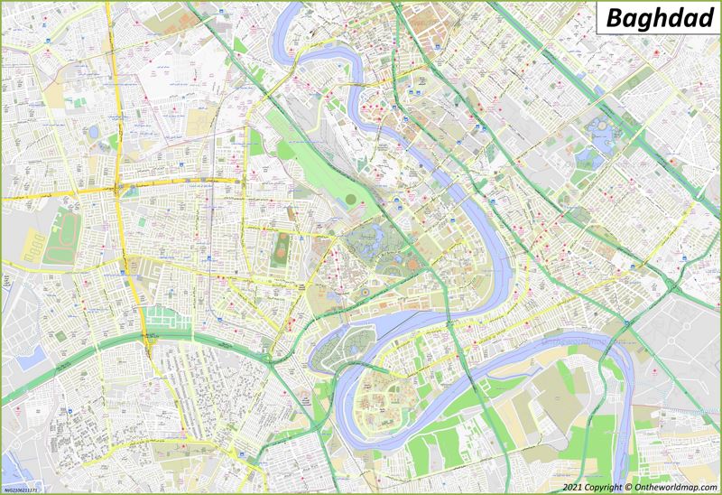 Baghdad Map | Iraq | Detailed Maps of Baghdad