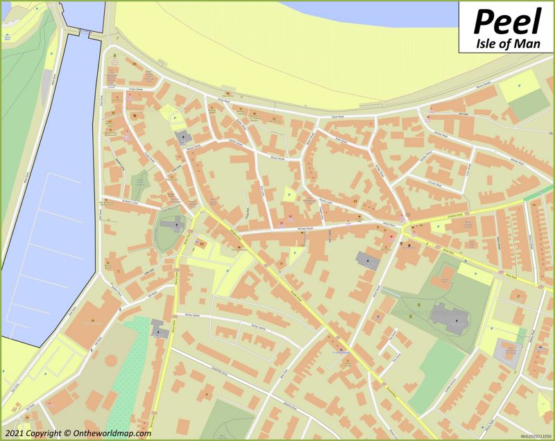 Peel Map | Isle of Man | Maps of Peel