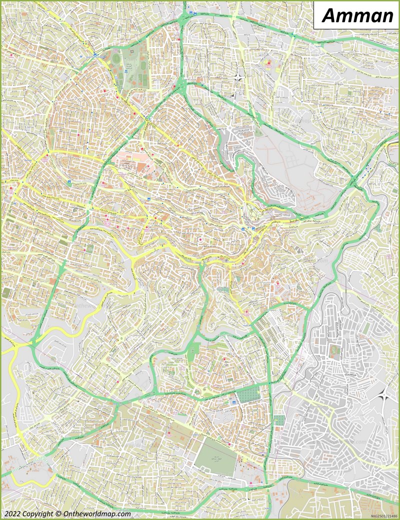 Amman Map | Jordan | Detailed Maps of Amman