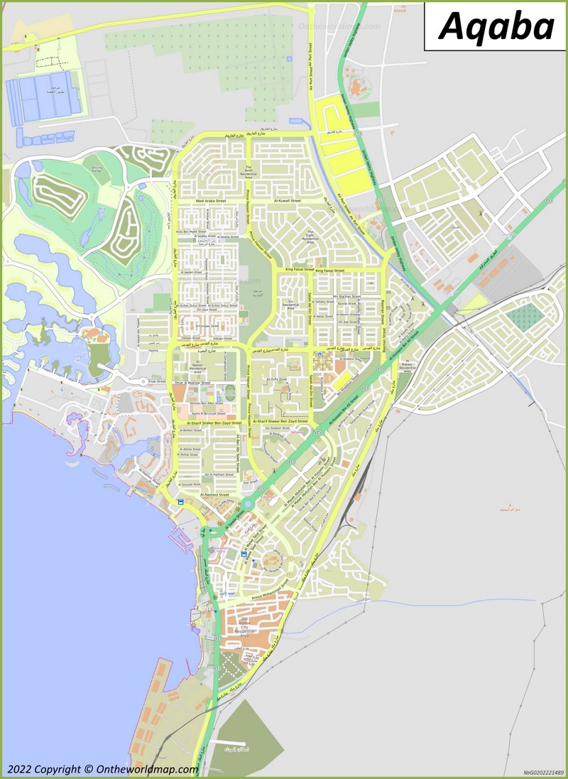 Aqaba Map | Jordan | Detailed Maps of Aqaba