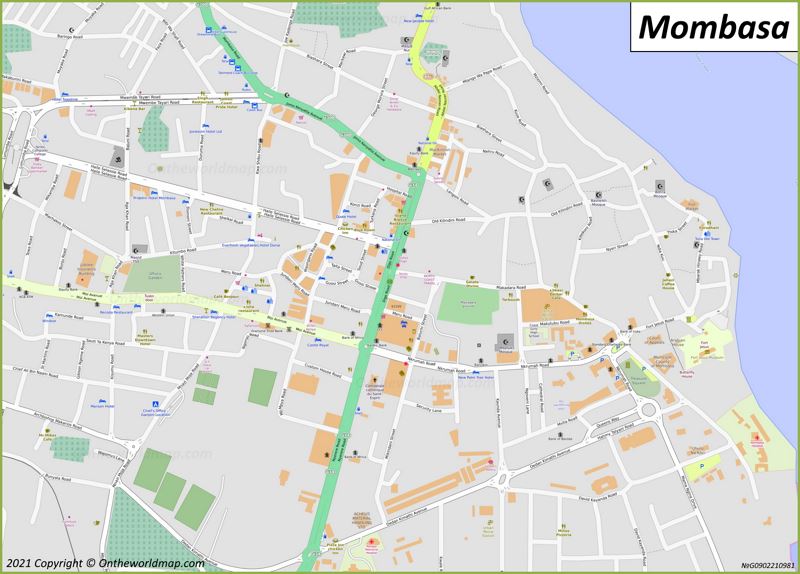 Mombasa Map | Kenya | Maps of Mombasa