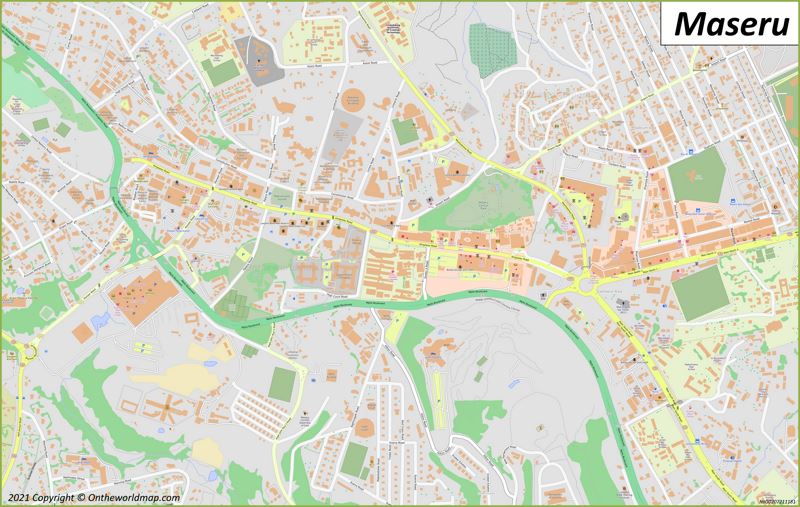 Maseru Map | Lesotho | Detailed Maps of Maseru