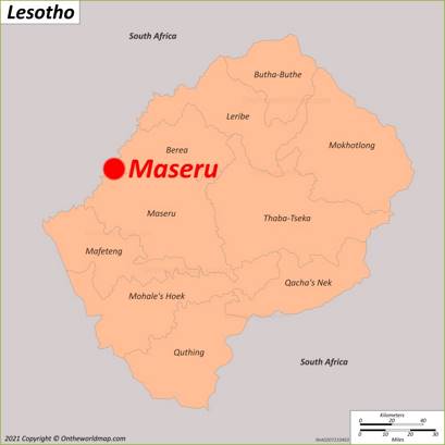 Maseru Map | Lesotho | Detailed Maps of Maseru