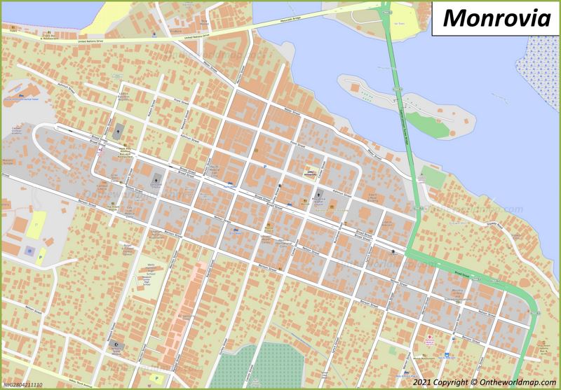 Monrovia Map | Liberia | Detailed Maps of Monrovia