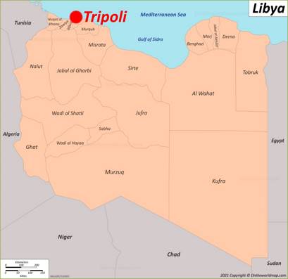 Tripoli Map | Libya | Detailed Maps of Tripoli | Tripoli Old Town Map