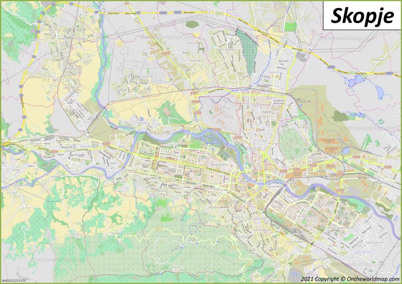 Skopje Map | North Macedonia | Detailed Maps of Skopje