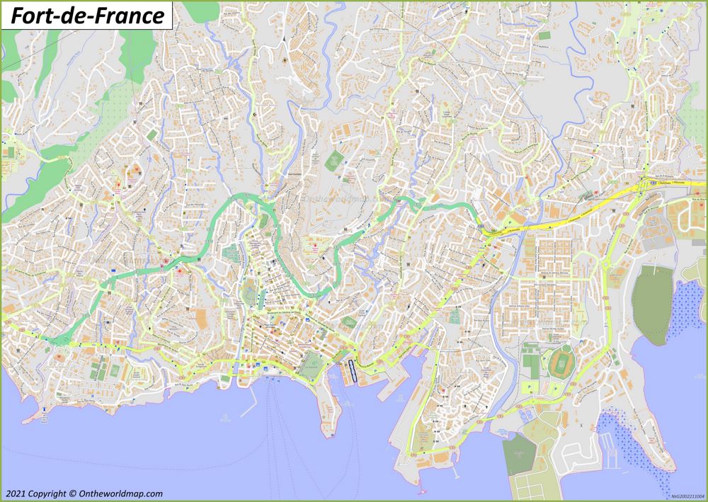 Fort-de-France Map | Martinique, France | Detailed Maps of Fort-de-France
