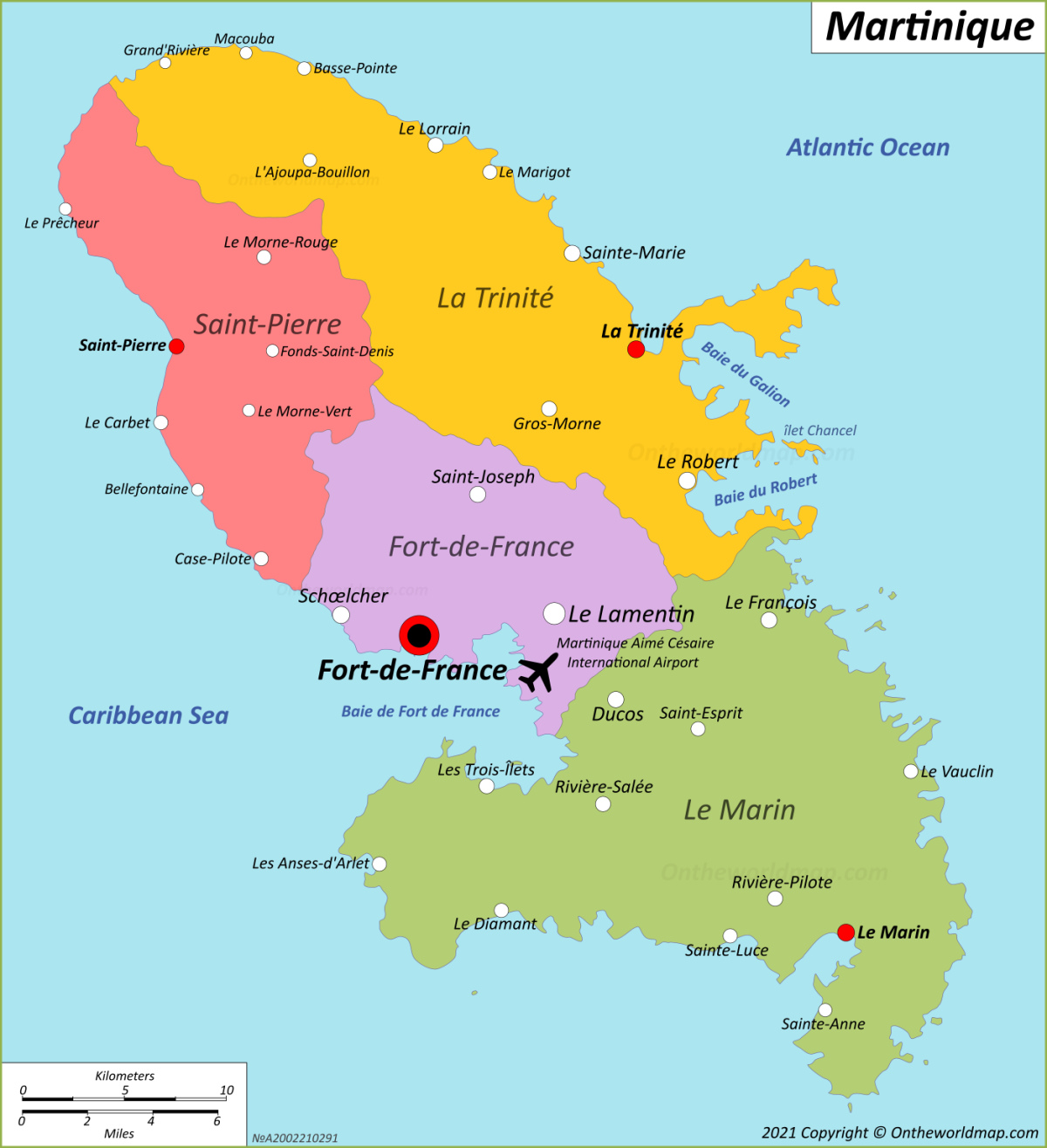 Martinique Map Of The World