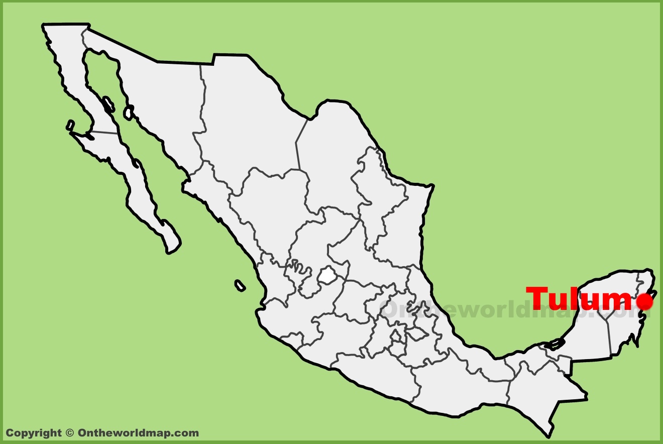 Tulum location on the Mexico map - Ontheworldmap.com Tulum location on the Mexico map - Ontheworldmap.com