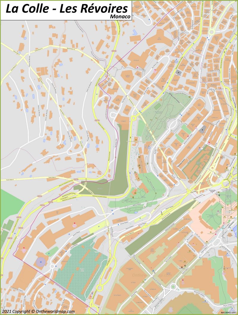 La Colle Map | Monaco | Detailed Maps of La Colle