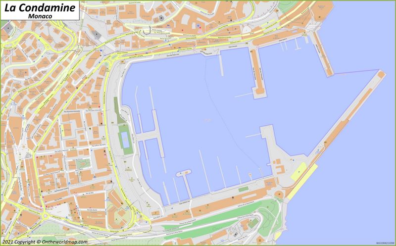 La Condamine Map | Monaco | Detailed Maps of La Condamine