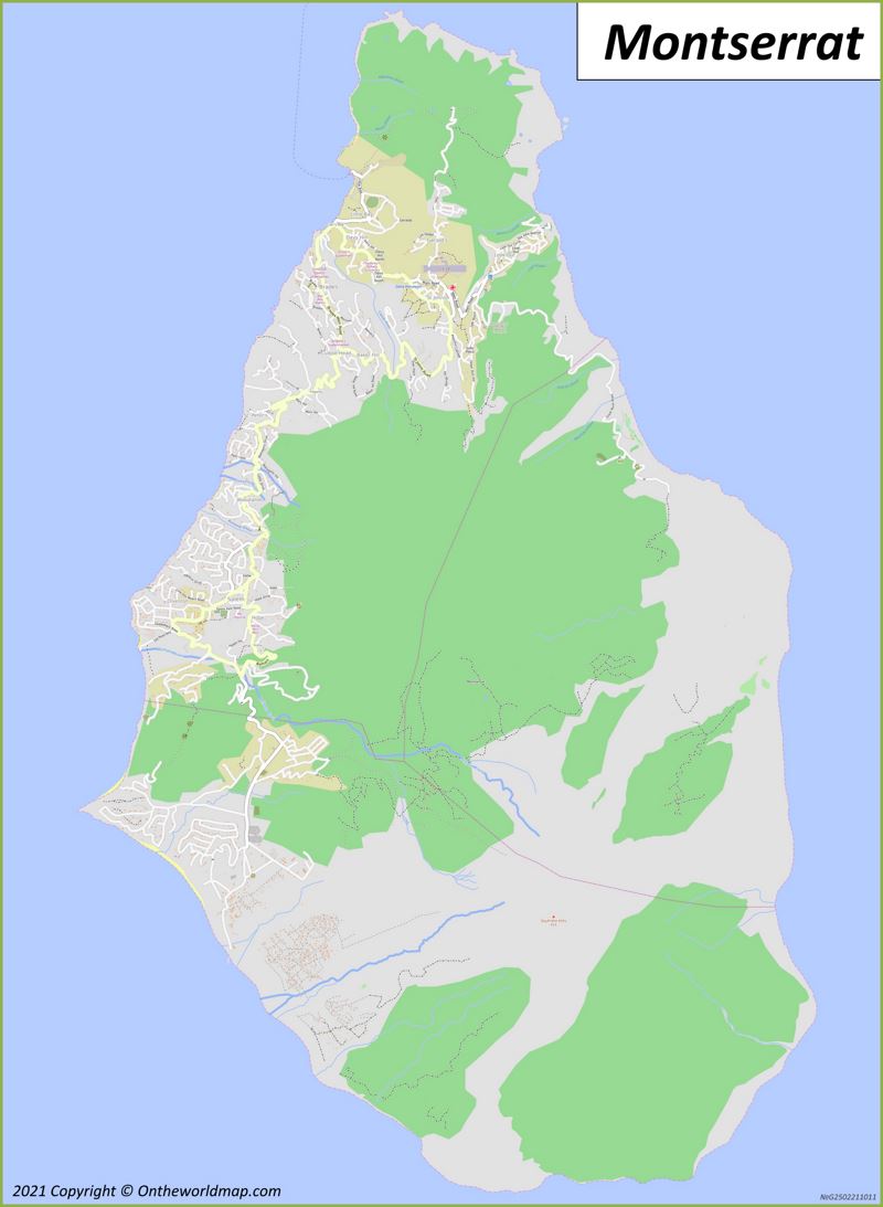 Montserrat Map | United Kingdom | Maps of Montserrat Island