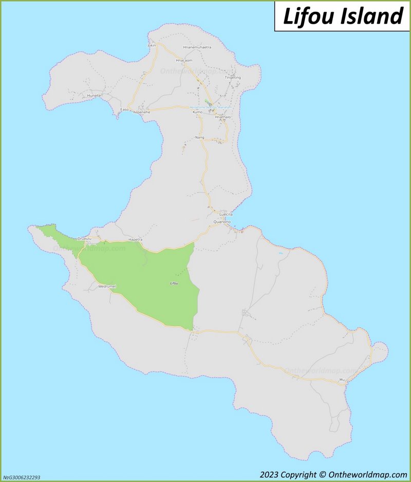 Lifou Island Map | New Caledonia | Detailed Maps of Lifou Island