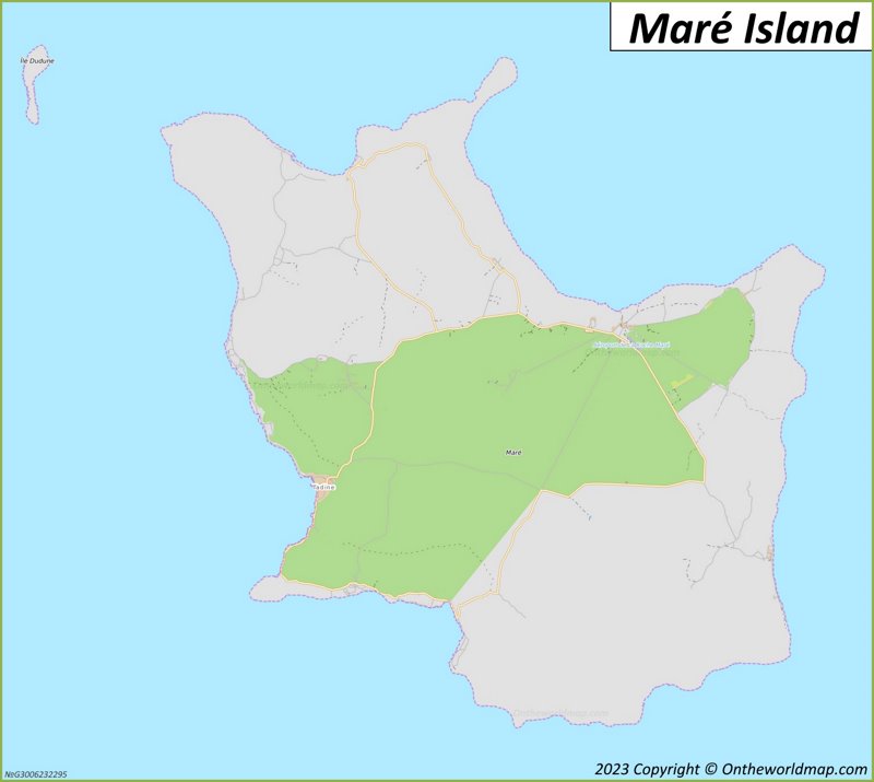 Maré Island Map | New Caledonia | Detailed Maps of Maré Island