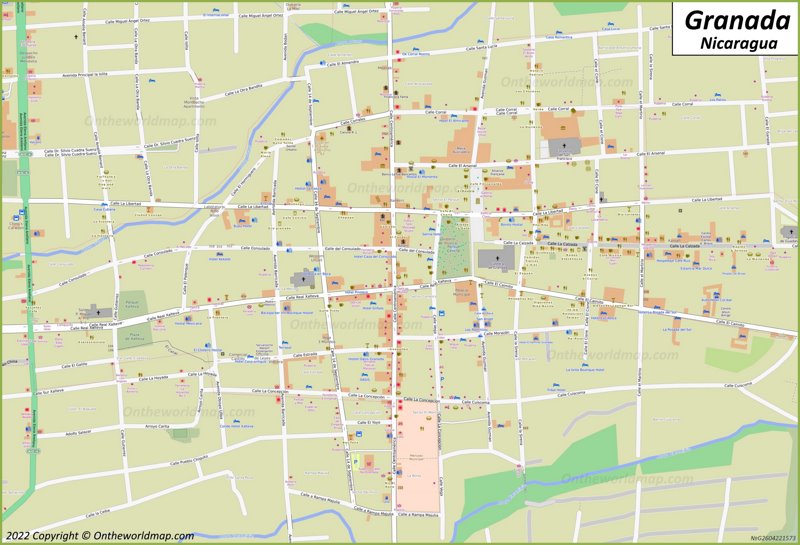 Granada Map | Nicaragua | Detailed Maps of Granada