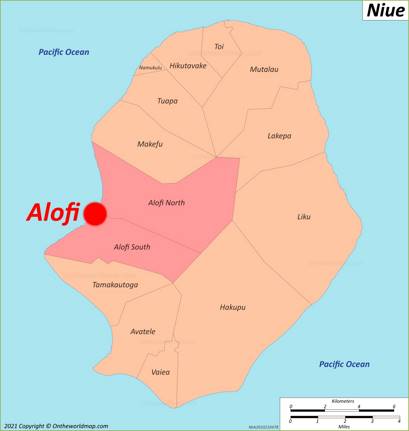 Alofi Map | Niue | Detailed Maps of Alofi