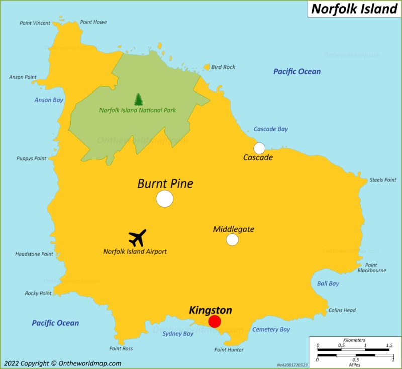 Norfolk Island Map | Detailed Maps of Territory of Norfolk Island