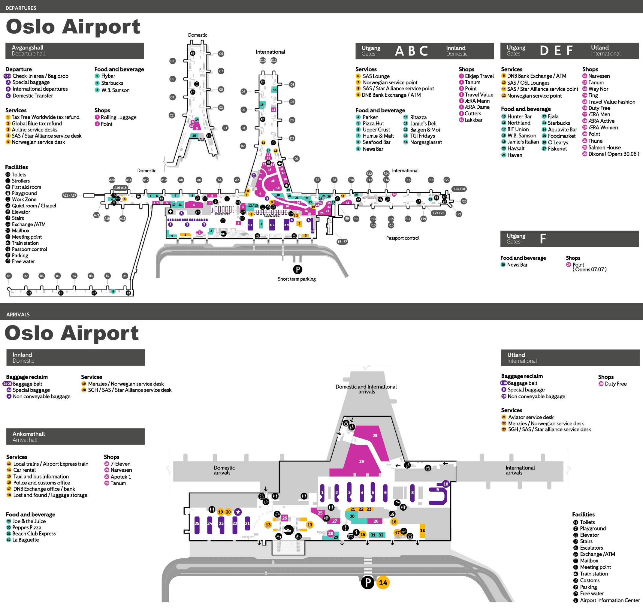 Oslo Airport Map OSL Ontheworldmap