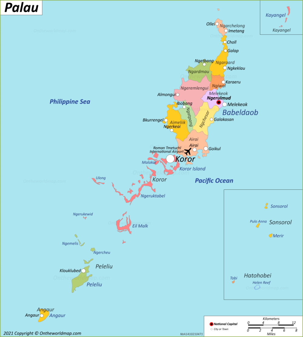 Palau Map | Detailed Maps of Republic of Palau