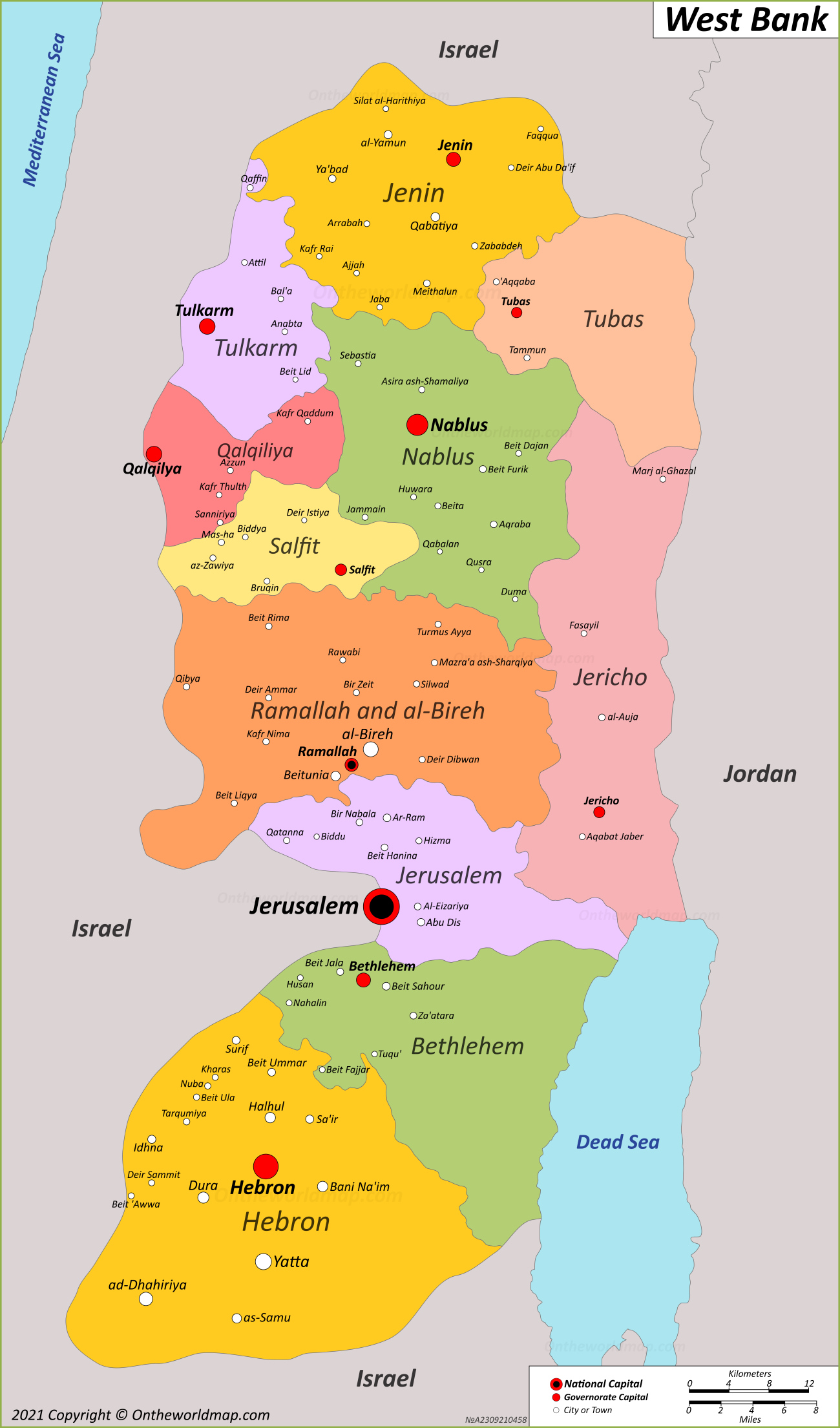 West Bank Map Palestine Detailed Maps Of West Bank West Bank Map Palestine Detailed Maps Of West Bank