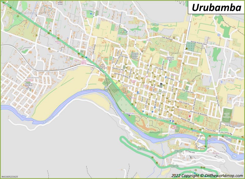 Urubamba Map | Peru | Detailed Maps of Urubamba (Urupampa)