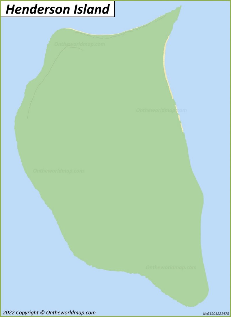 Henderson Island Map | Pitcairn Islands | Detailed Maps of Henderson Island
