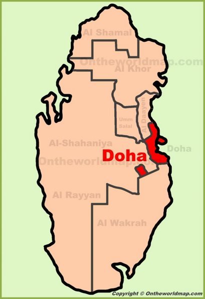 Doha Maps | Qatar | Maps of Doha