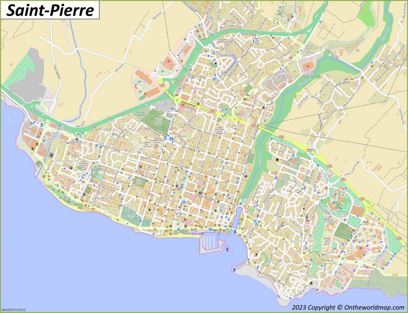 Saint-Pierre Map | Réunion | Detailed Maps of Saint-Pierre
