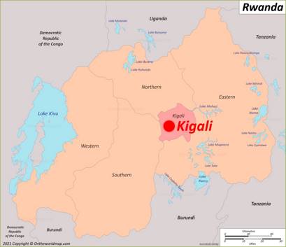 Kigali Map | Rwanda | Detailed Maps of Kigali