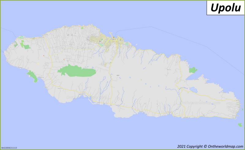 Map of Upolu Island | Samoa
