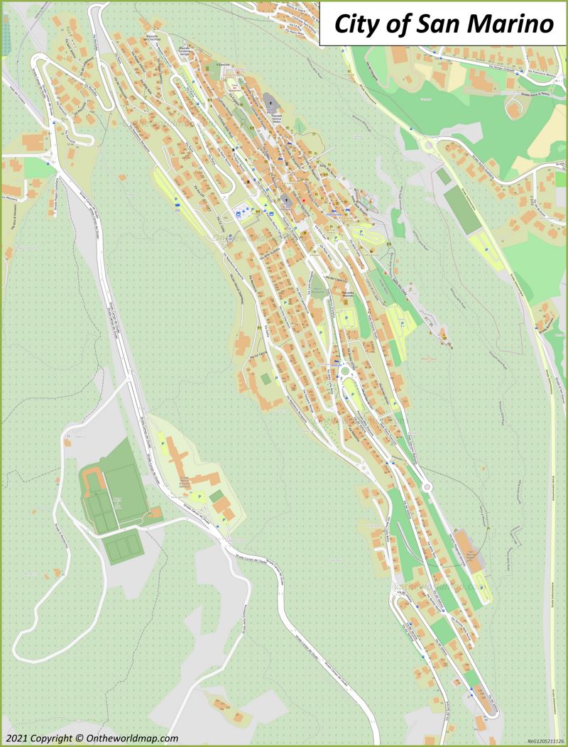 City of San Marino Map | Detailed Maps of City of San Marino