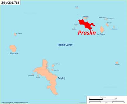 Praslin Map | Seychelles | Detailed Maps of Praslin Island