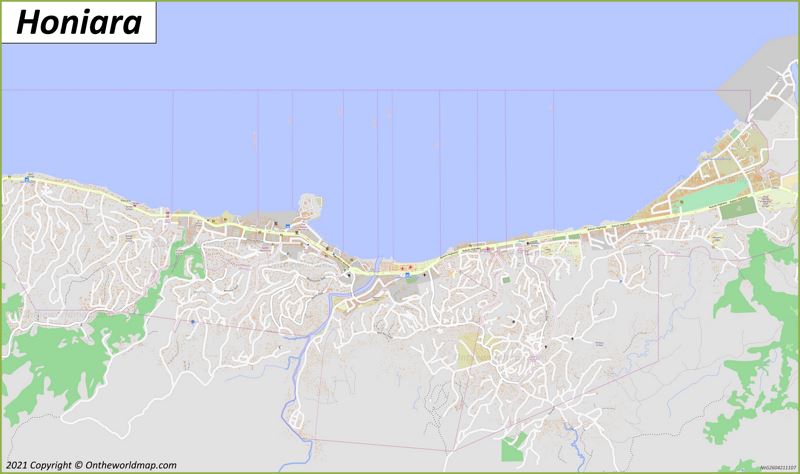 Honiara Map | Solomon Islands | Detailed Maps of Honiara