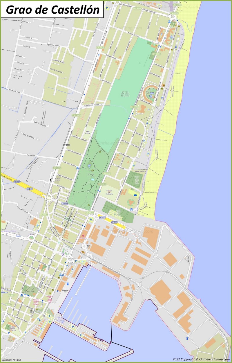 Castellón de la Plana Map | Spain | Detailed Maps of Castellón de la ...