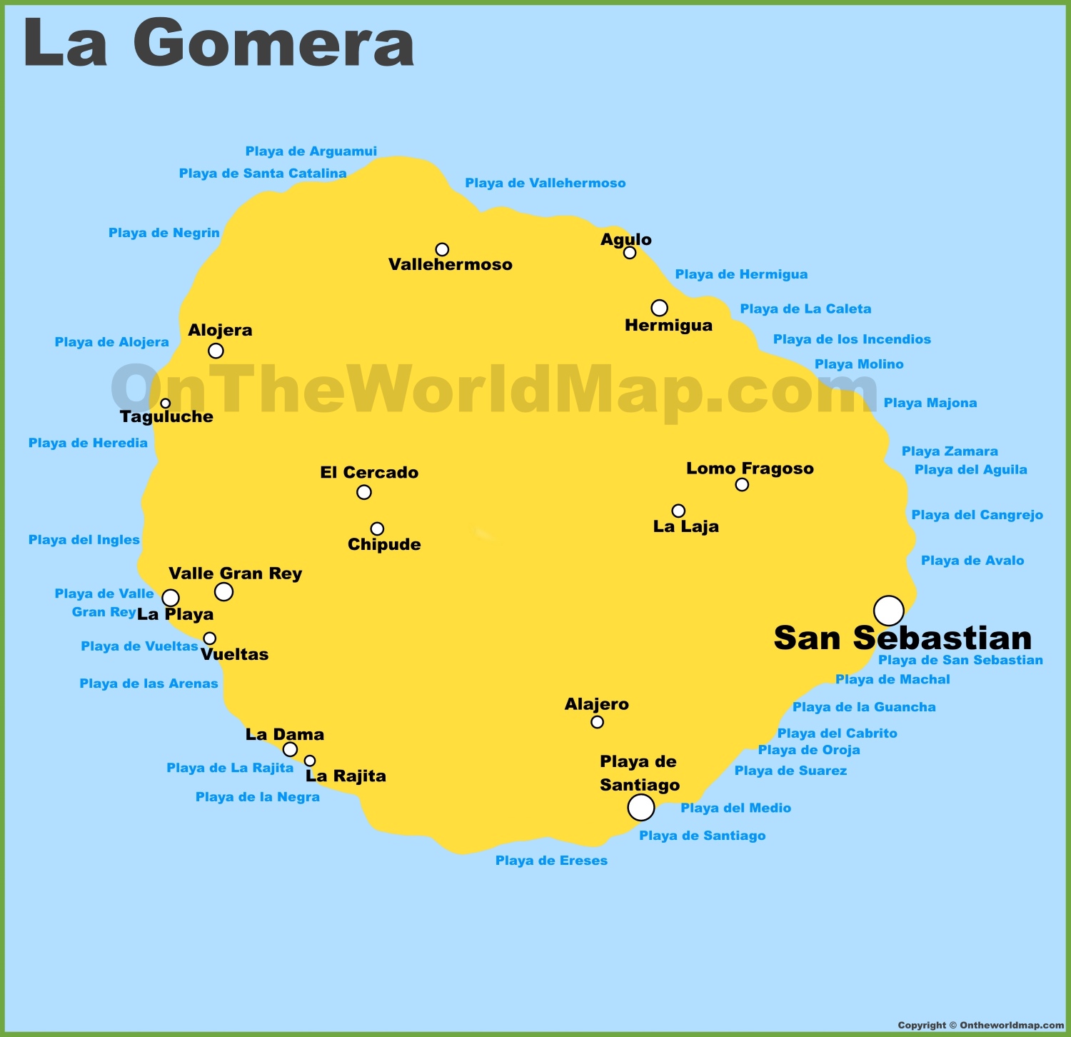 La Gomera Maps Canary Islands Spain Map Of La Gomera