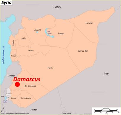 Damascus Map | Syria | Detailed Maps of Damascus