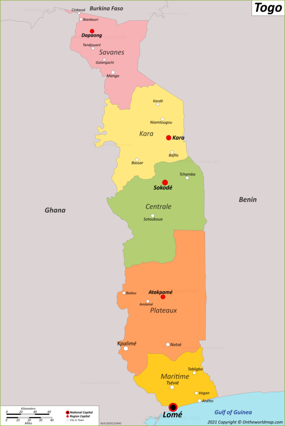 Togo Map | Detailed Maps of Togolese Republic