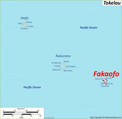 Fakaofo Map | Tokelau | Detailed Maps of Fakaofo Atoll