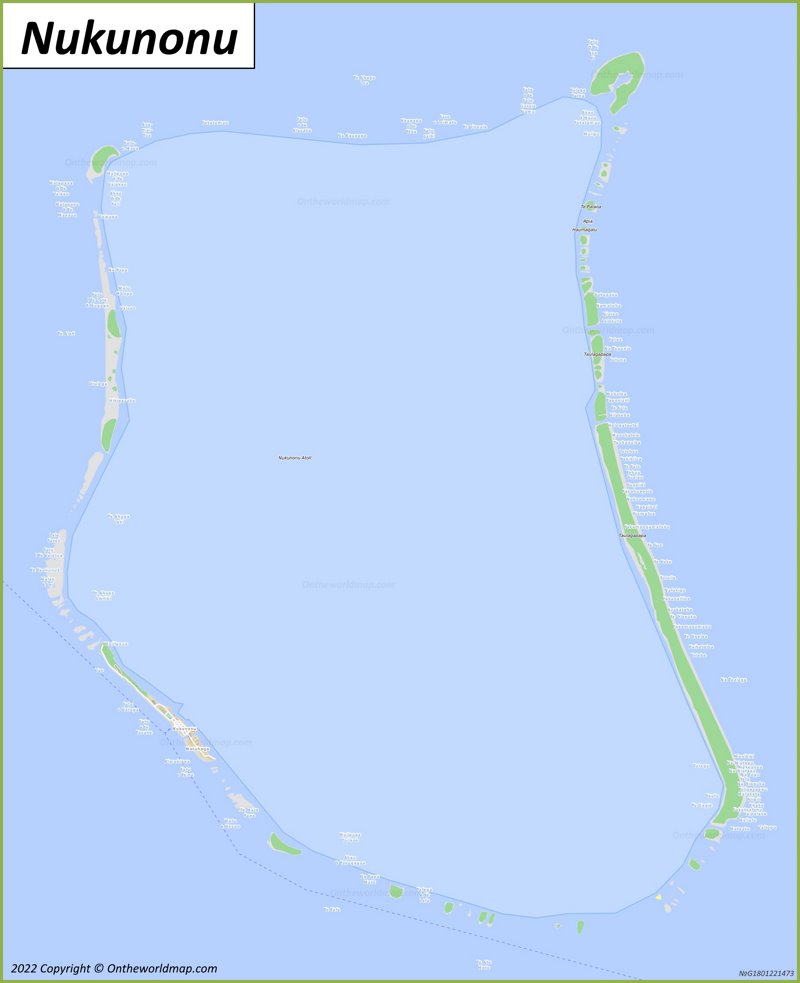 Nukunonu Map | Tokelau | Detailed Maps of Nukunonu Atoll