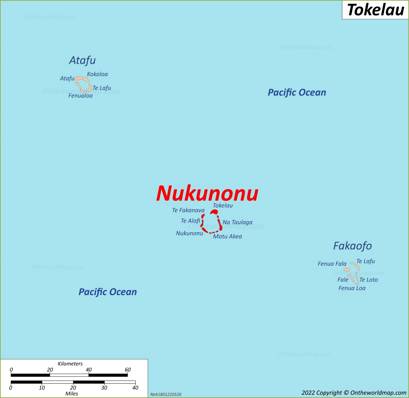 Nukunonu Map | Tokelau | Detailed Maps of Nukunonu Atoll