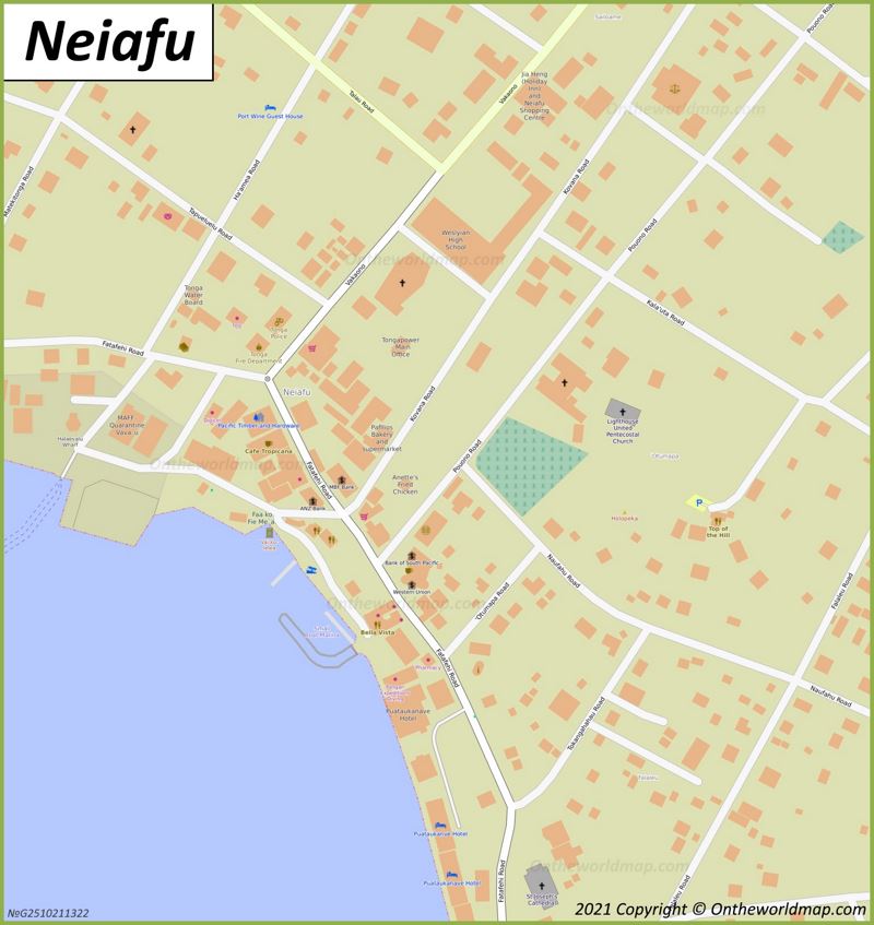 Neiafu Map | Vavaʻu, Tonga | Detailed Maps of Neiafu