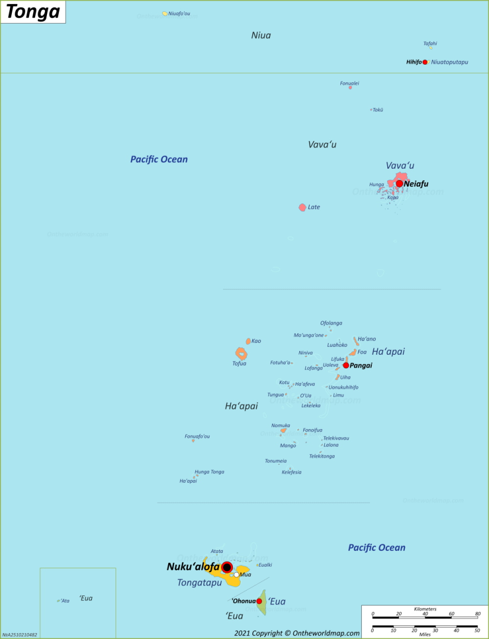 Tonga Map | Detailed Maps of Kingdom of Tonga