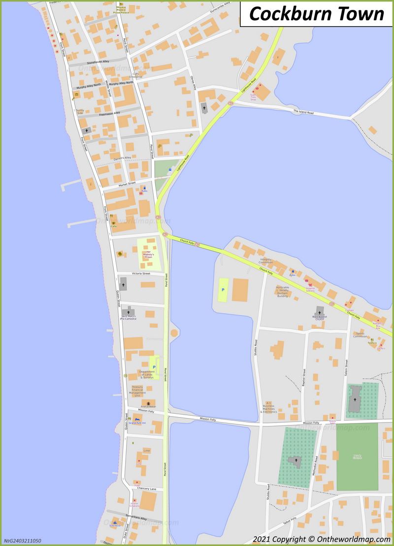 Cockburn Town Map | Turks and Caicos Islands | Maps of Cockburn Town