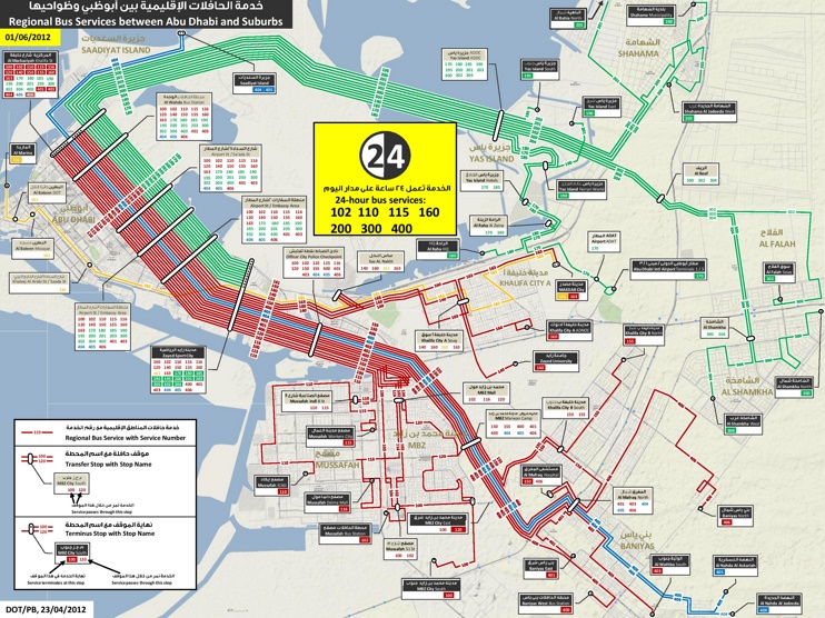 Abu Dhabi Regional Bus Map Ontheworldmap