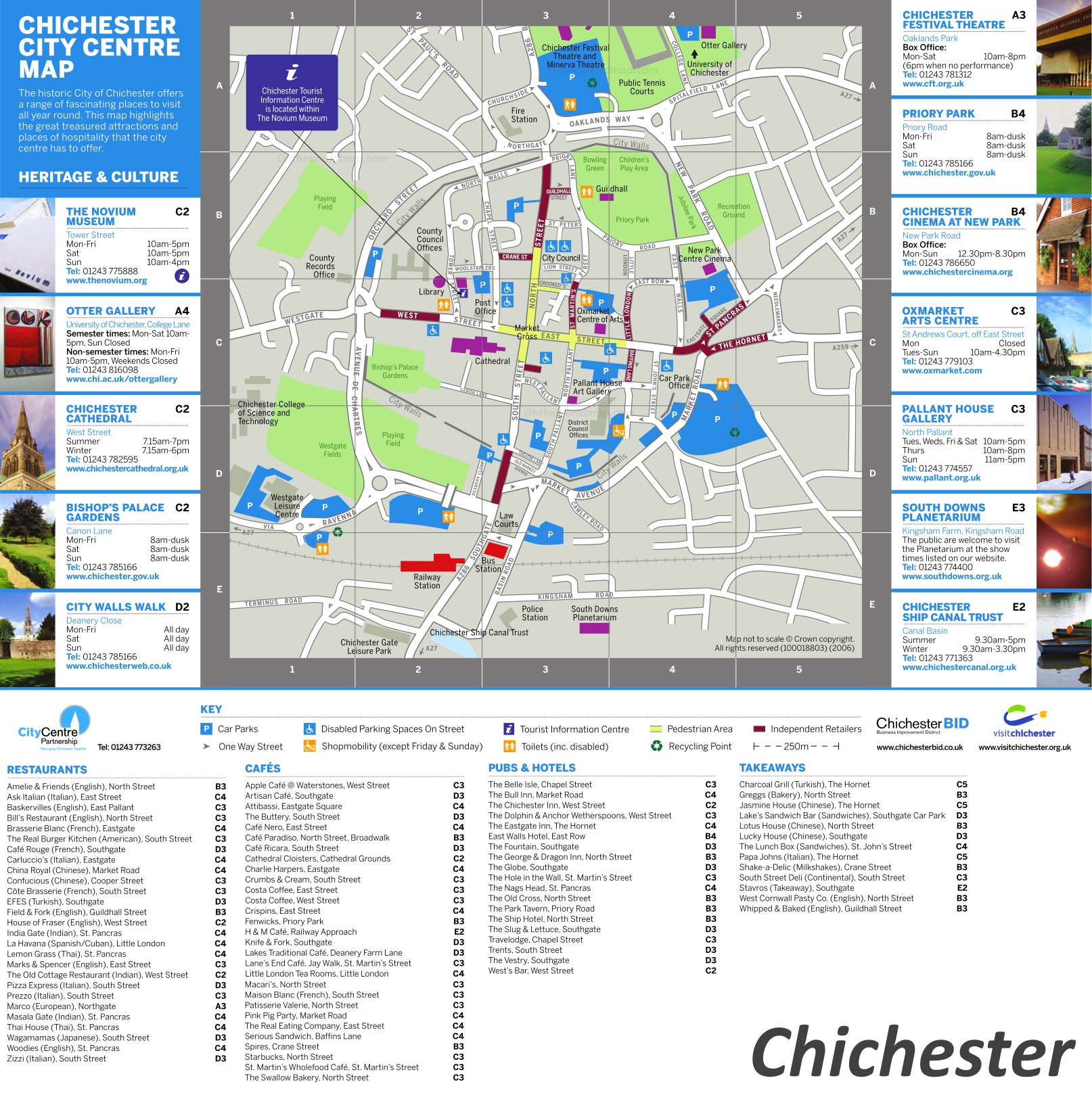 Chichester Tourist Map Ontheworldmap Chichester Tourist Map Ontheworldmap