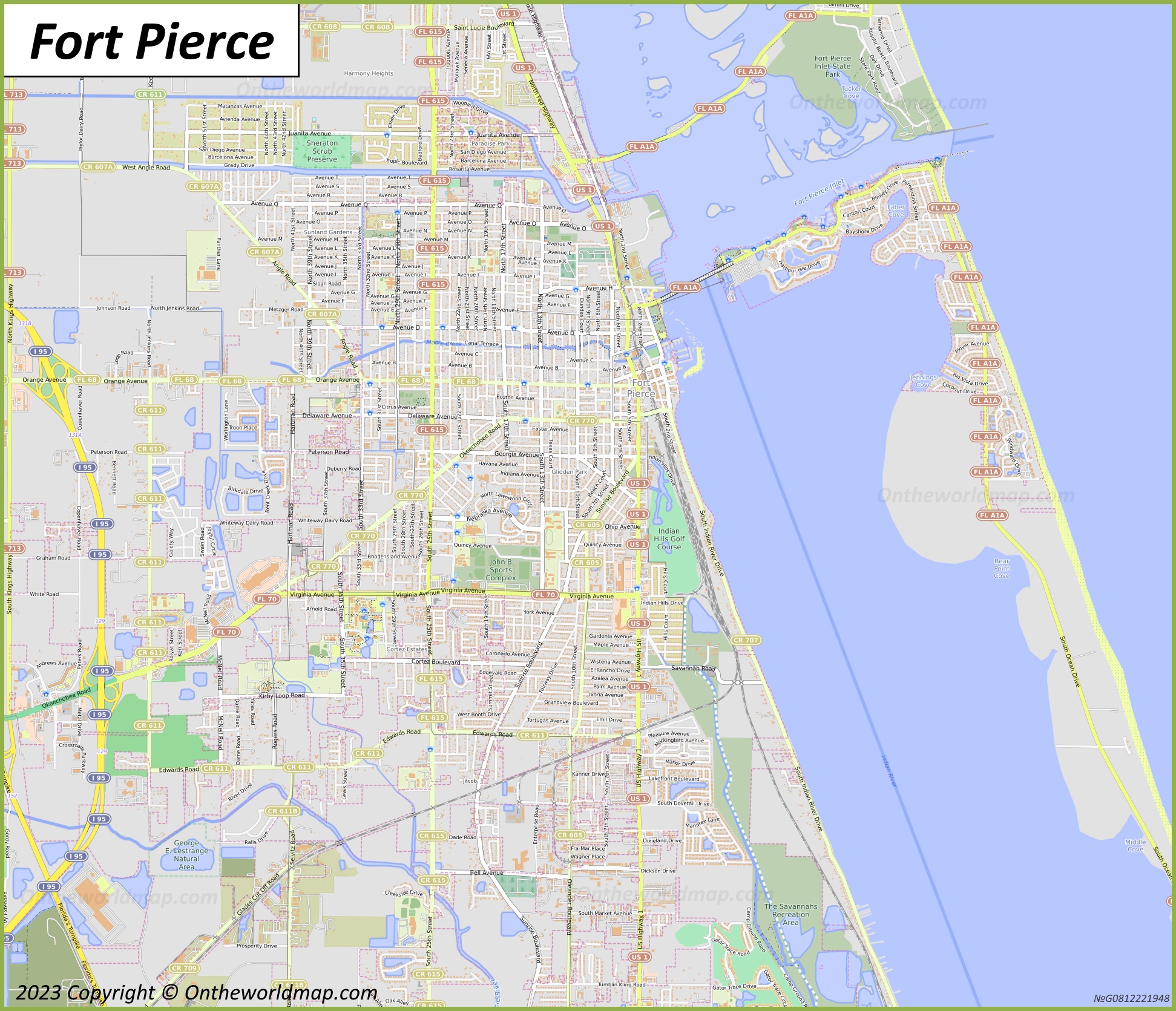 Map Of Fort Pierce Florida Map Of Fort Pierce Florida