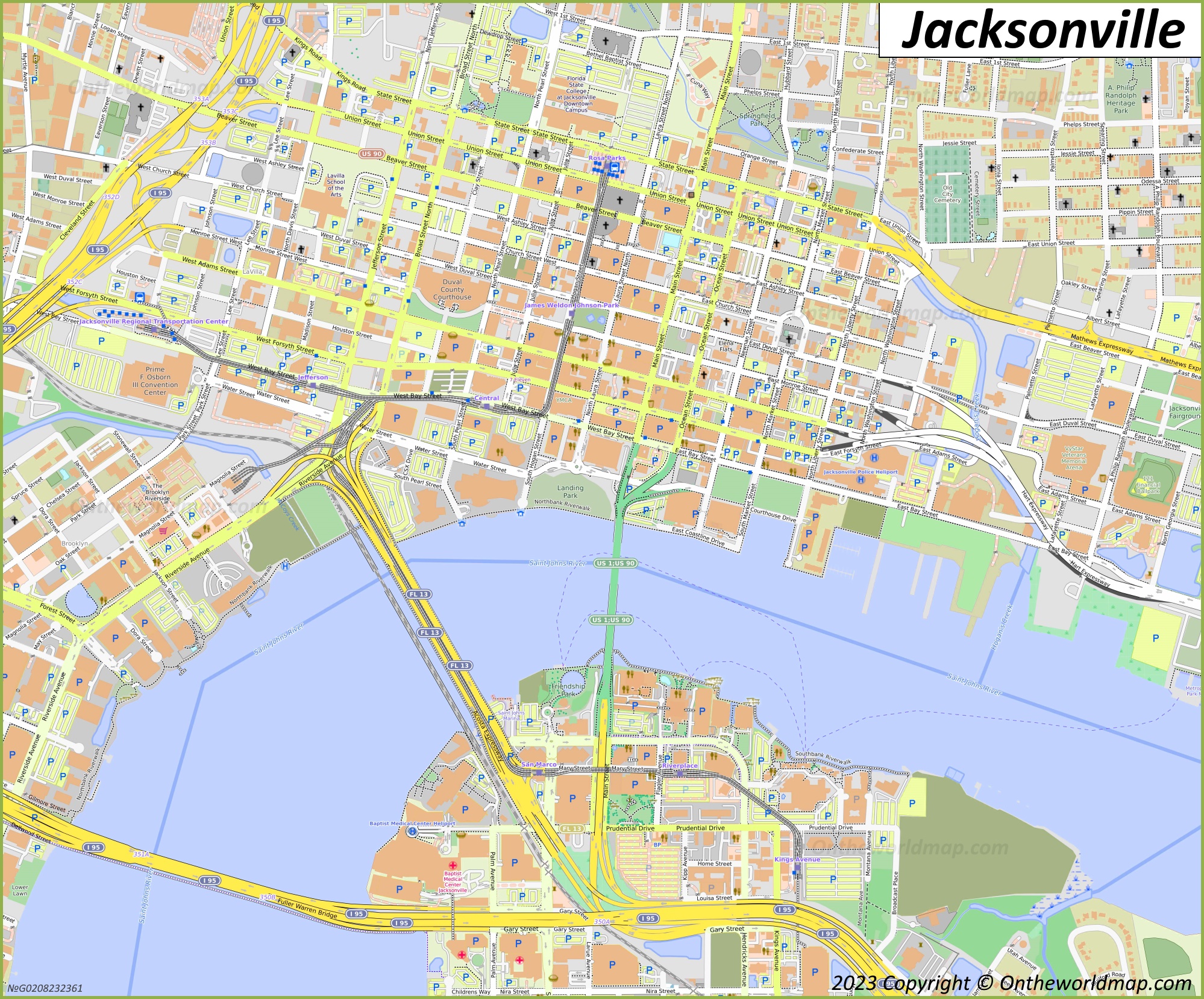 Northeastern Map Jacksonville
