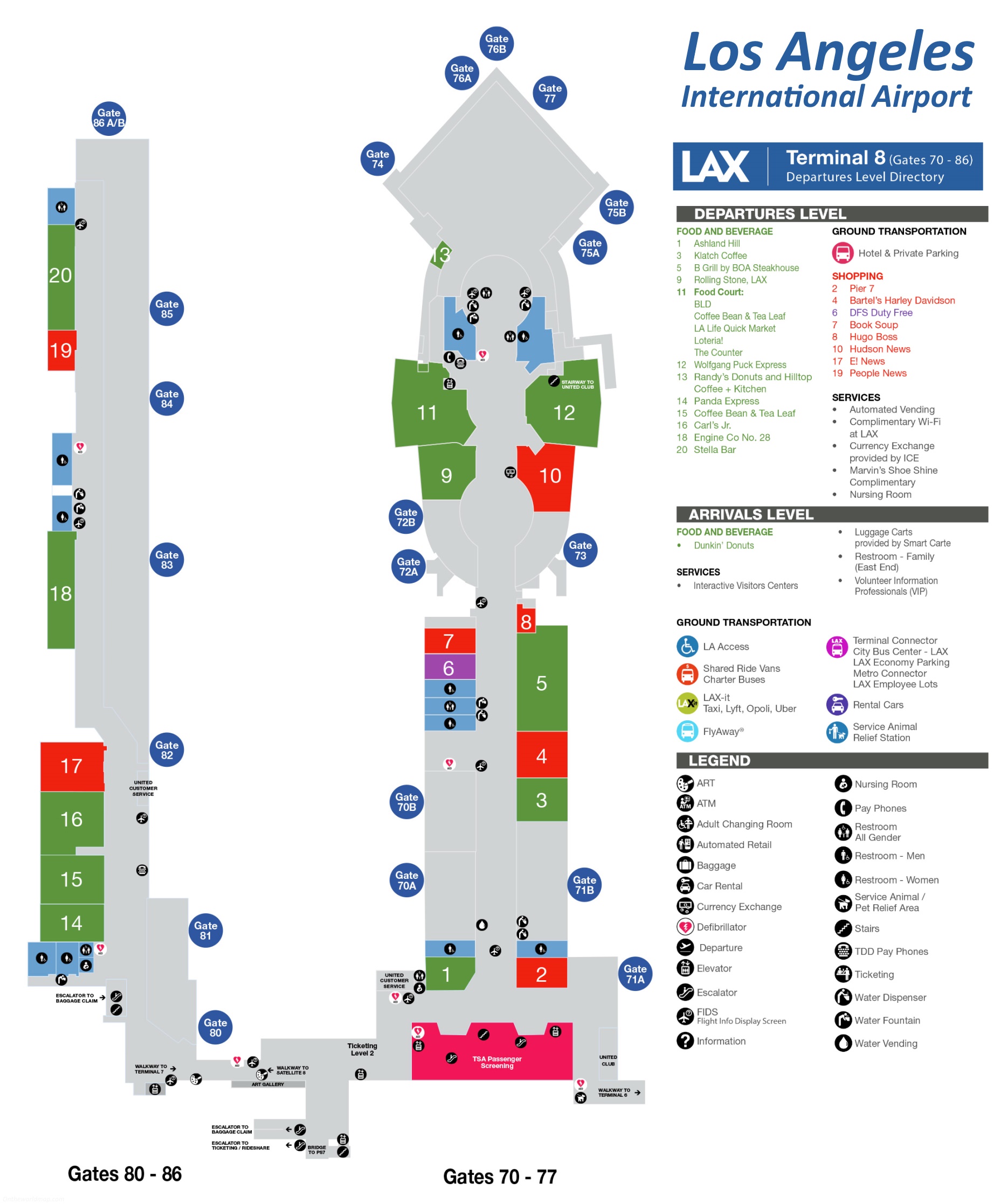 Printable Map Of Lax And Downtown Area Printable Map Of Lax And Downtown Area